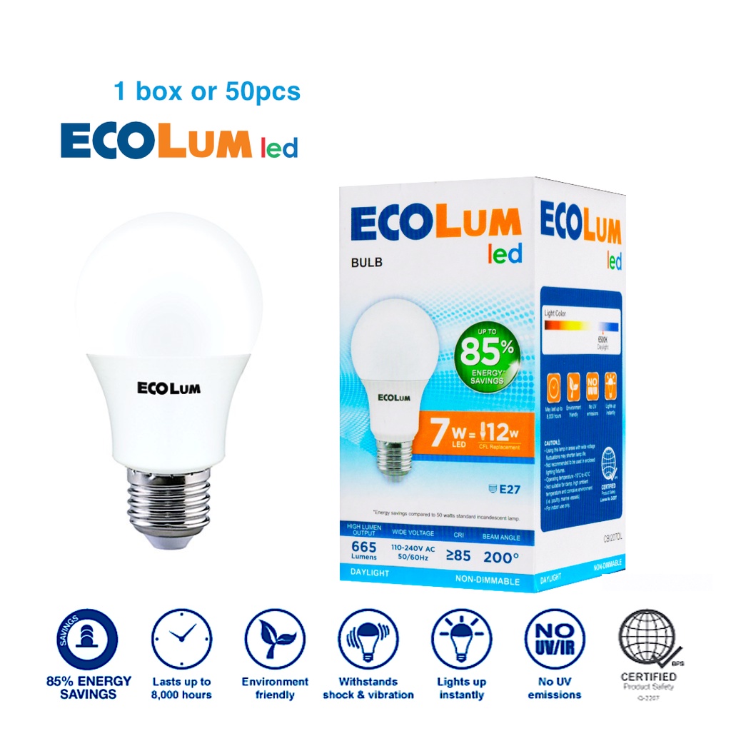 50pcs 7W DL Firefly Ecolum Light Emitting Diode LED Light Bulbs 7 watts ...