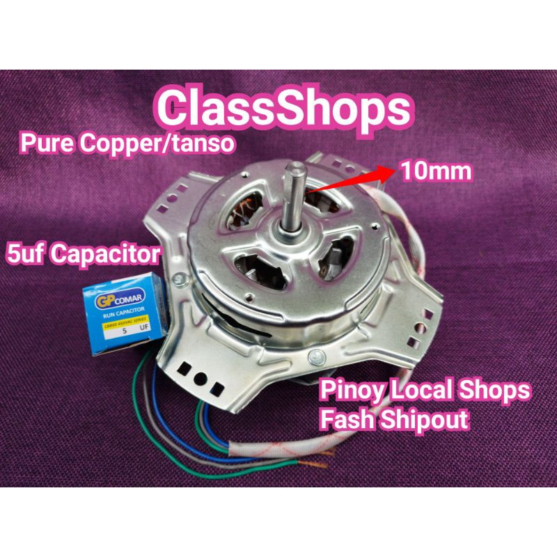 Camel Spin Dryer Motor 10mm Shafting Free 5uf Capacitor | Shopee ...