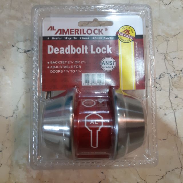 Amerilock Double Deadbolt / Double Dead Lock Lockset AL-102 | Shopee ...