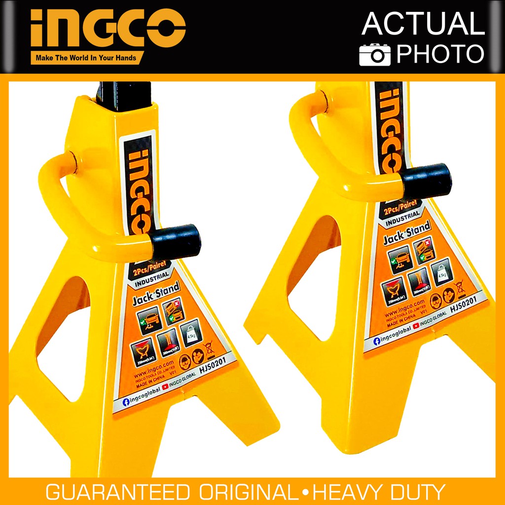 Ingco 2tons Industrial Jack Stand 2pcs / Pair HJS0201 IHT | Shopee ...