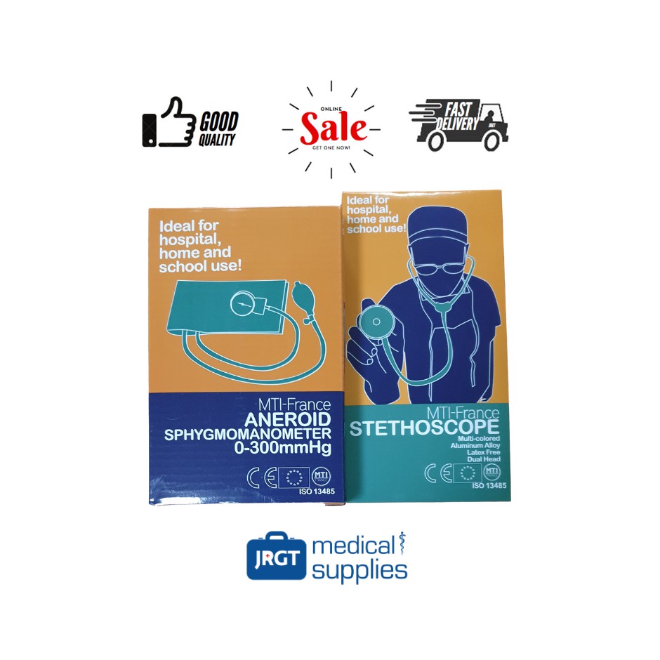 MTI-France (BP Appratus) Aneroid Sphygmomanometer with Dual Head ...