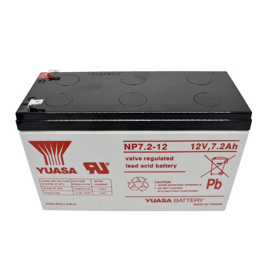 Yuasa UPS Battery 12V 7Ah 20hr NP7-12 12 Volts 7 Ampere Rechargeable Valve Regulated Lead Acid ...