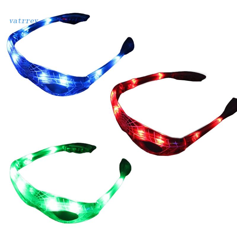 VA Halloween Led Spider Men Glasses Glowing Eyeglasses Cosplay Props ...
