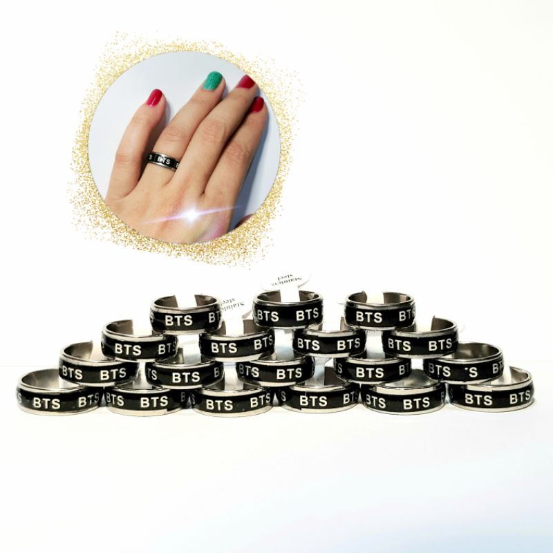 BTS KPOP FASHION RING STAINLESS STEEL | Shopee Philippines