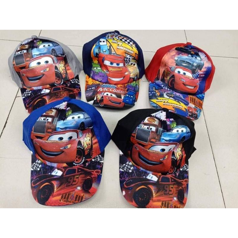Mc Queen Cars Cartoon Character Caps for Kids | Shopee Philippines