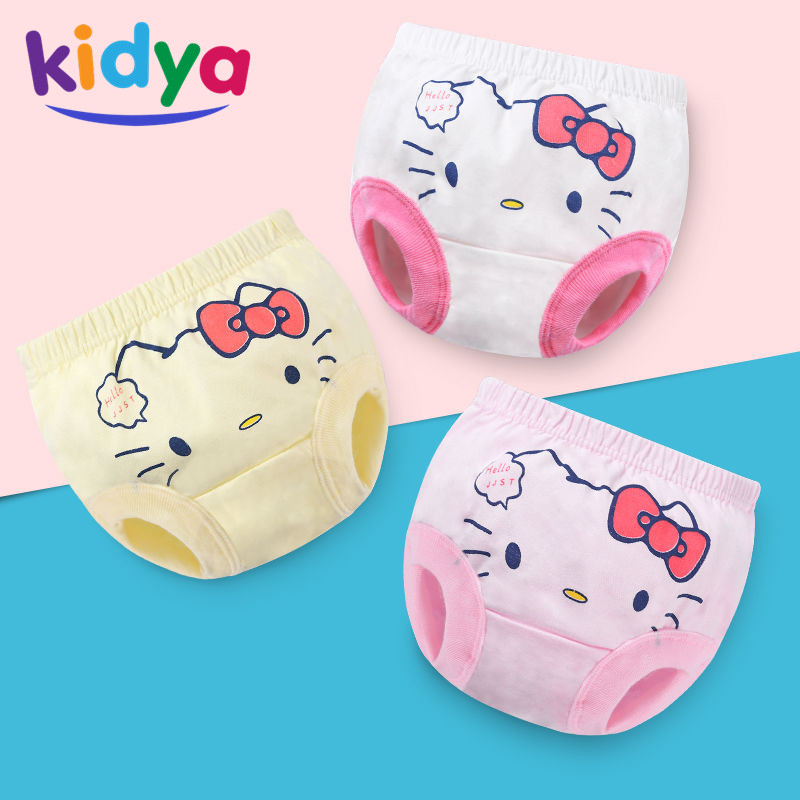 Baby Girl's Pure Cotton Bread Pants Hello Kitty Triangle Buttocks ...