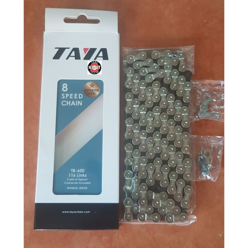 Original Taya TB-600 Chain 7 to 8 speed w 2 set missing link | Shopee ...