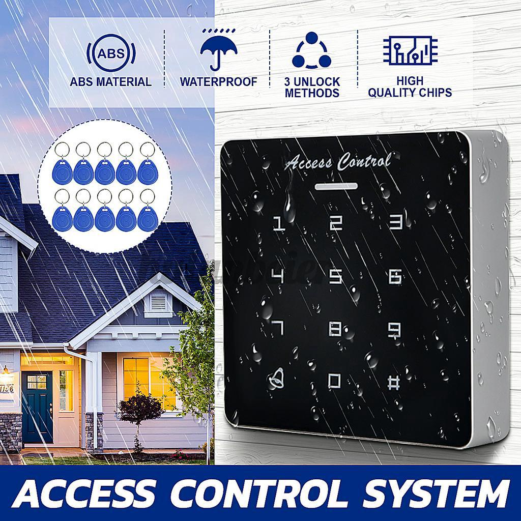 Standalone Access Controller with 10pcs EM keychains RFID Access Control Keypad digital panel ...