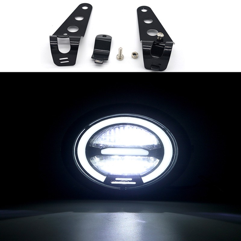 Motorcycle LED Headlight Universal Retro Motorcycle Headlamp Cafe Racer ...