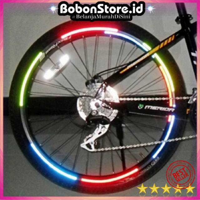 Bicycle Wheel Reflective Sticker Bicycle Wheel Sticker/ - 8 Strips ...