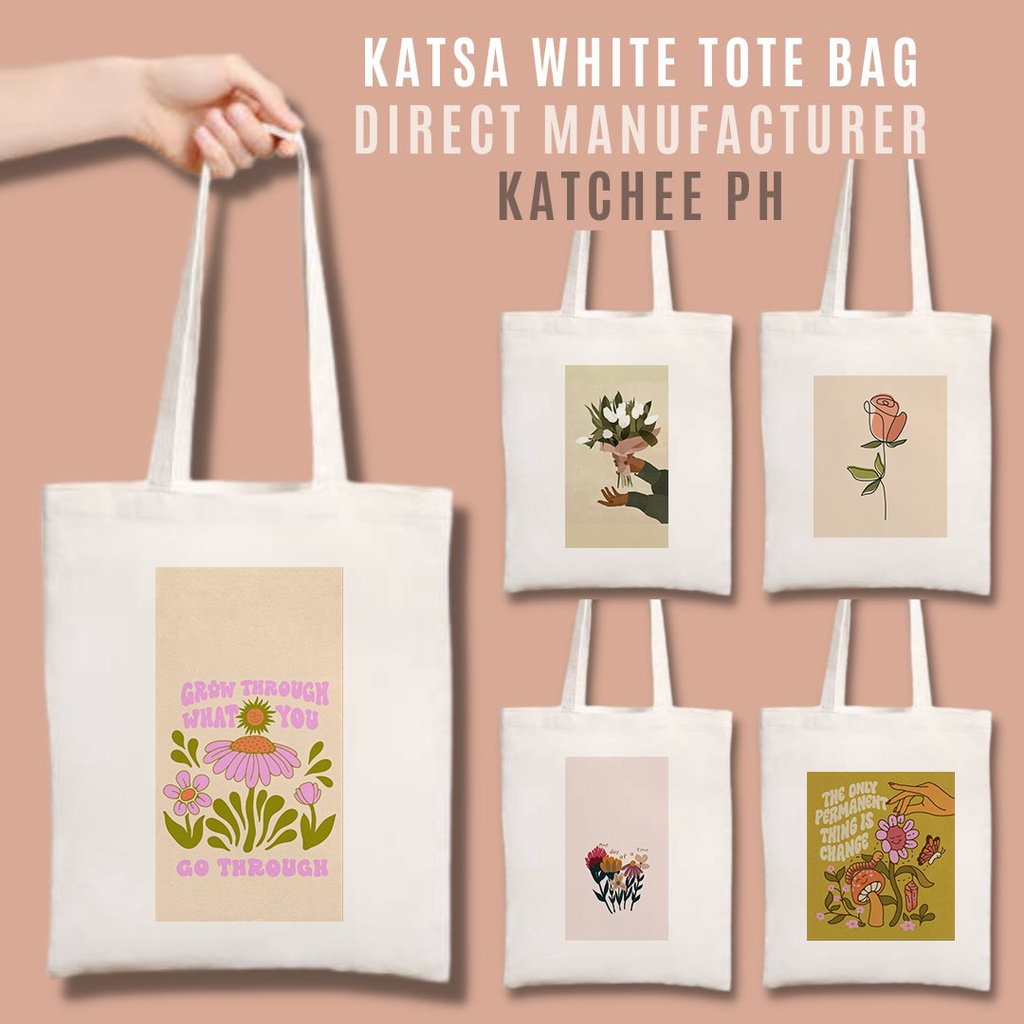 Aesthetic Illustration 1 Tote Bag Katsa Canvas High Quality / Korean ...