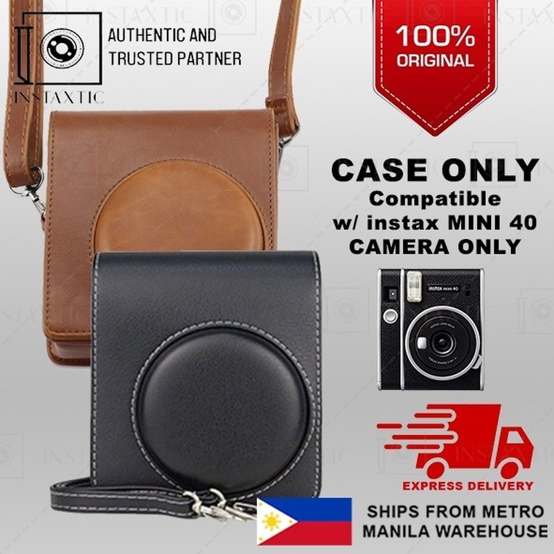 INSTAX Fujifilm Instax Mini 40 PU Leather Case with Sling for Instax ...