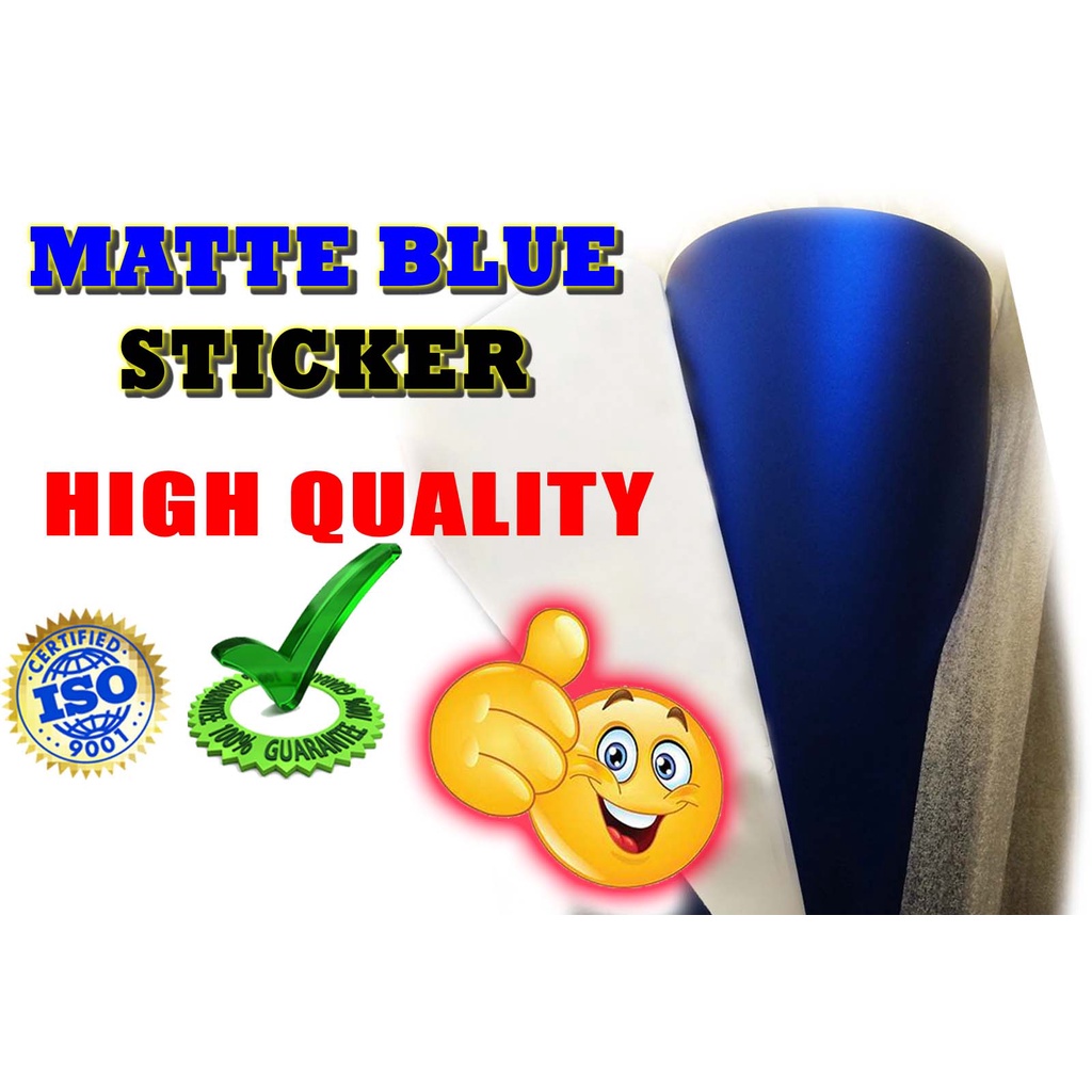 STICKER MATTE BLUE !!!High Quality!!! [[ Philippine Stock]] | Shopee ...
