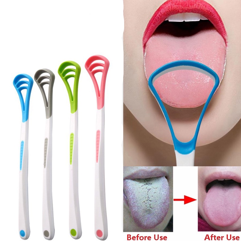 Tongue Cleaner Plastic Tounge Scraper Oral Mouth Hygiene Dental Care ...