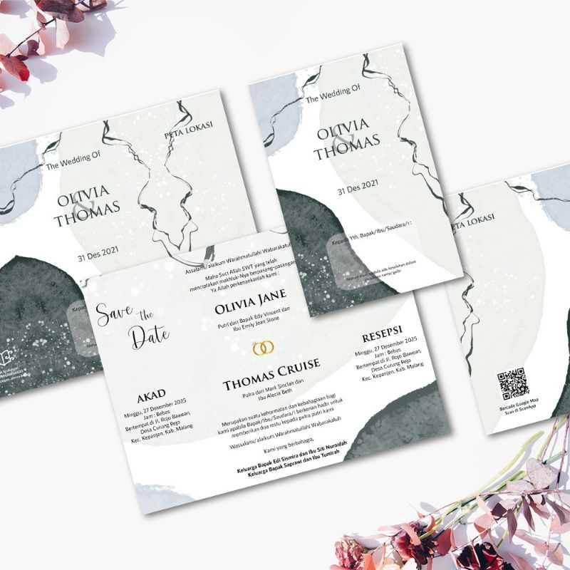 Al wedding invitation with center fold design | Circumcision INVITATION ...