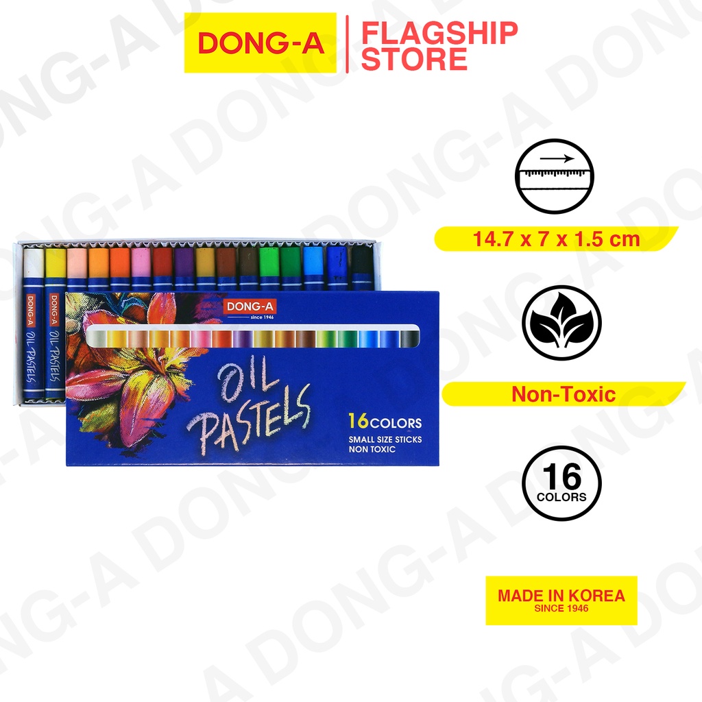 Dong-A Oil Pastels 16 colors 115516 | Shopee Philippines
