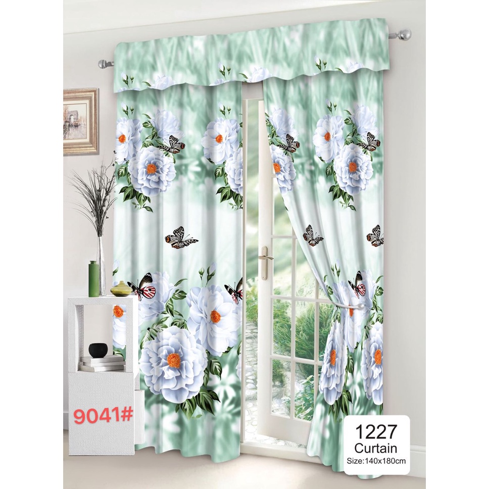 COD Sale rose Kurtina Design No Ring Window Door Room Semi Cotton ...
