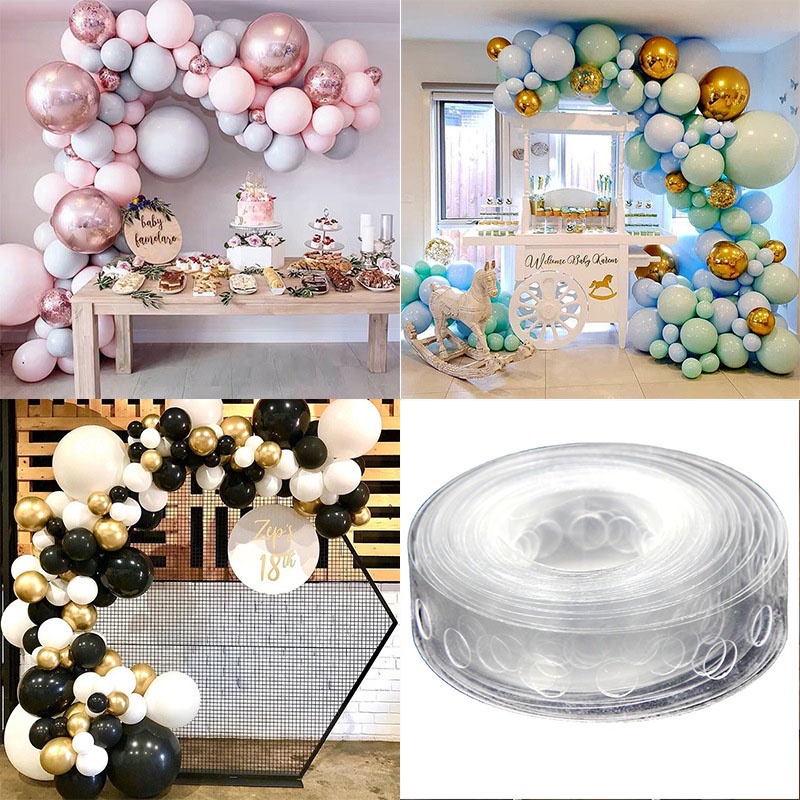 Spot [COD] 3M 5M 10M Single Hole Double Hole Balloon Chain Ins Net Red ...