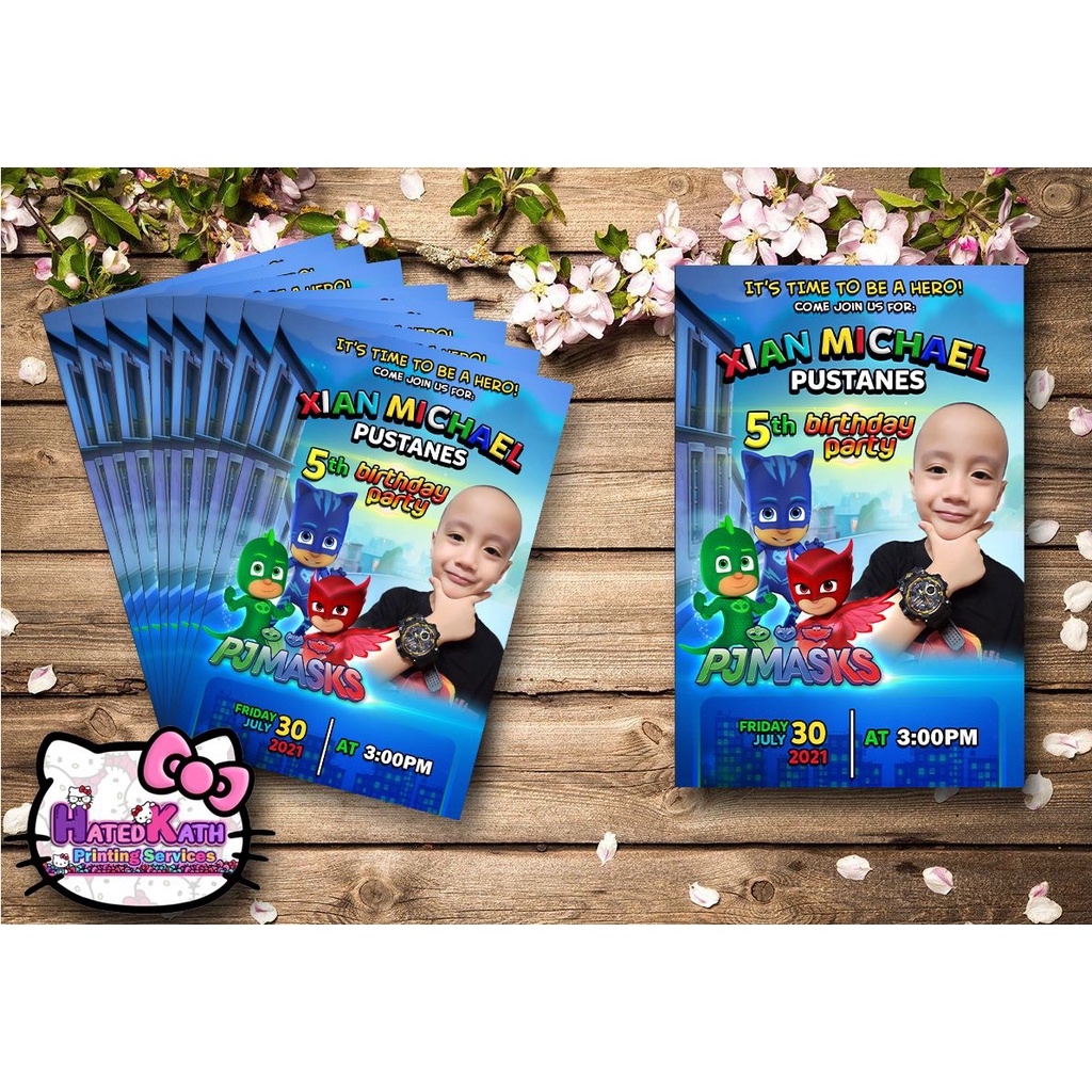 Pj Mask Invitation | Birthday | Invitation | Shopee Philippines