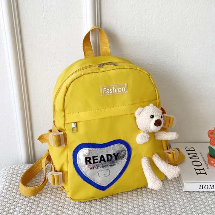 Soft, waterproof parachute fabric backpack with bear for boys and girls ...