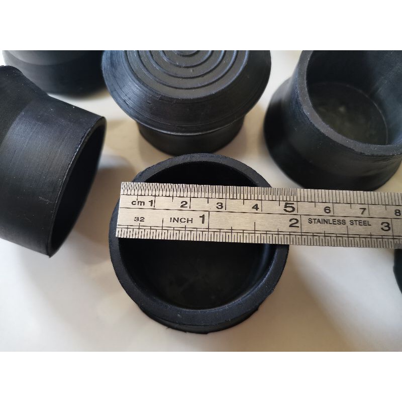 1 3/4 inches (44mm) (Hole/Butas) ROUND OUTER HEAVY DUTY Rubber Footings ...