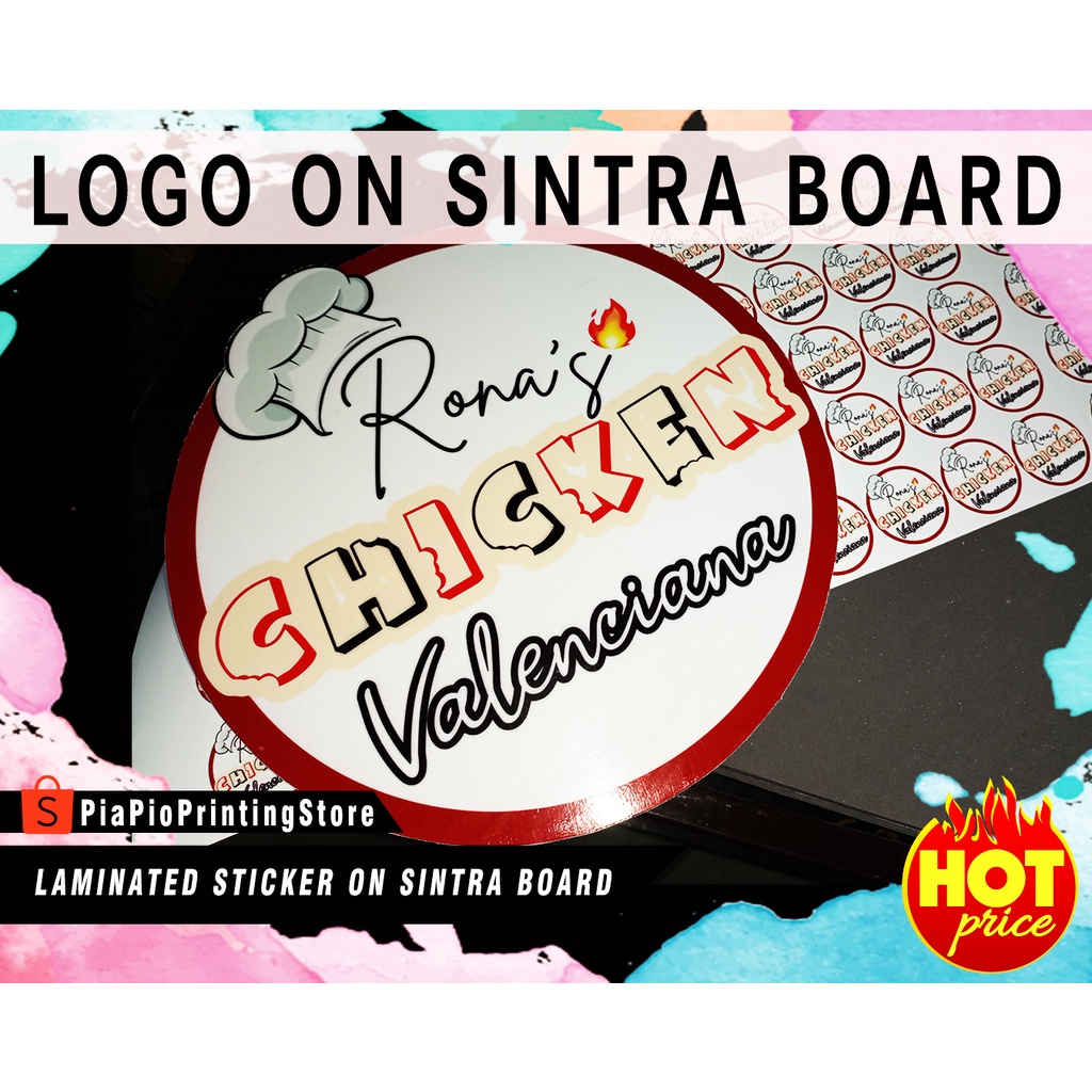 Sticker on sintra board Waterproof and durable high quality print ...