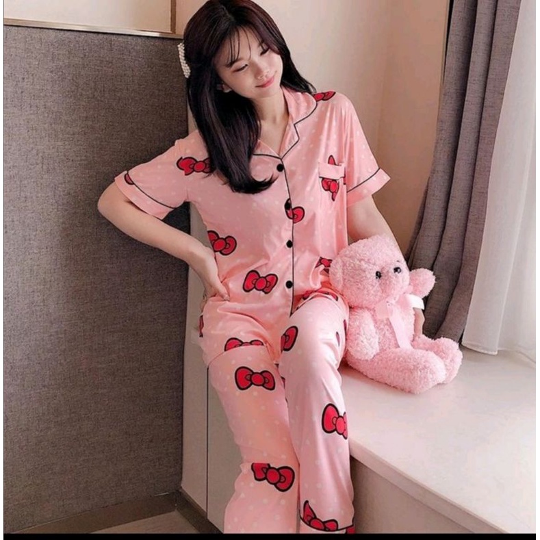 Hello kitty Sleepwear Shortsleeve Pajama Set polycotton Sleepwear ...