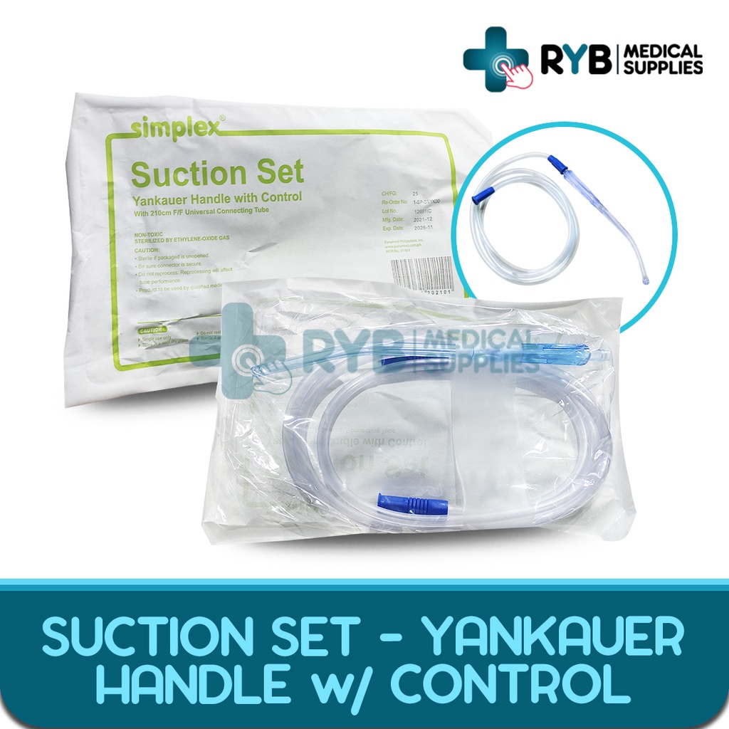 Simplex Suction Set - Yankauer Handle with Control (Sterile) & Indoplas ...