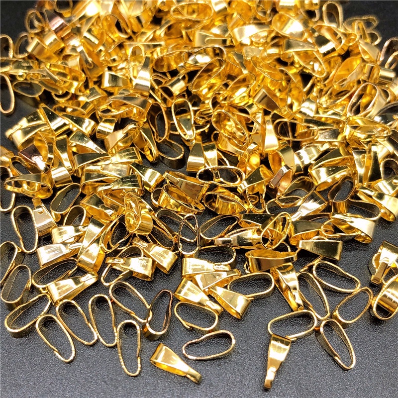 100pcs 7mm Clasps Hook Clips Bails Connectors Melon Seeds Buckle ...