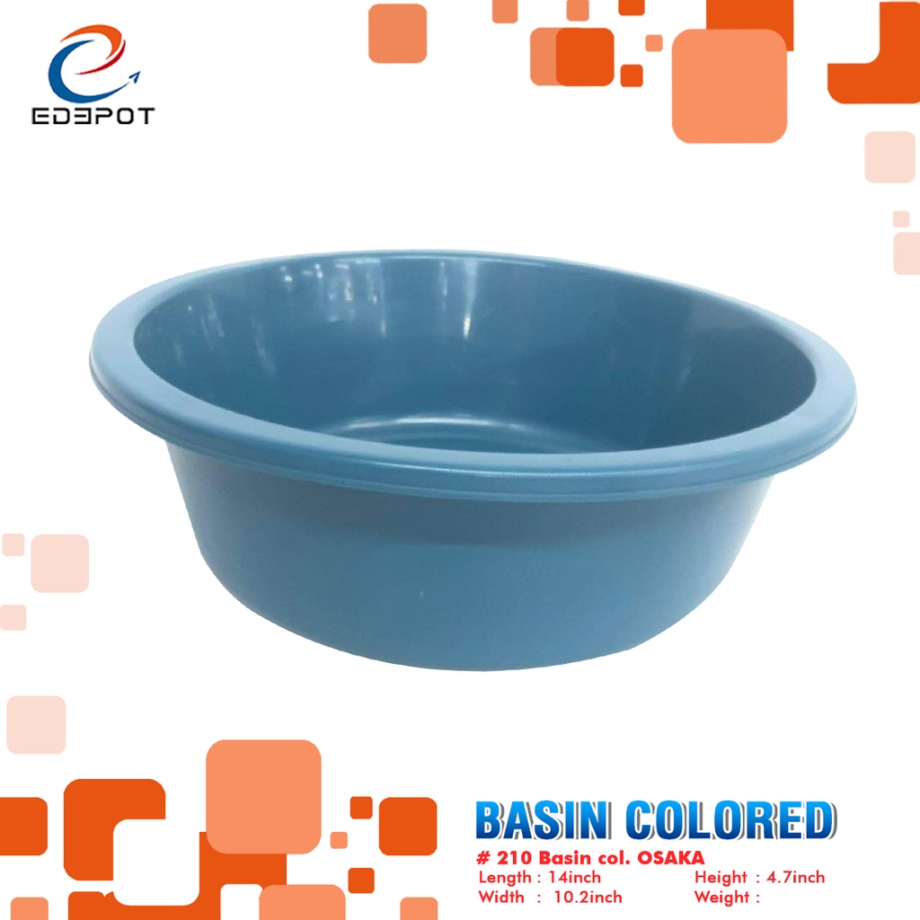 Round multi-purpose plastic WASH BASIN bathroom and laundry PLANGGANA ...