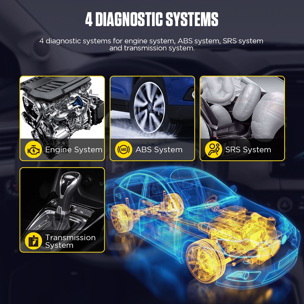 AUTOOL CS603 Car Scanner Car Diagnosis Engine System Scan ABS System ...