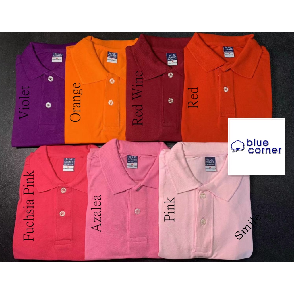 Blue Corner Men's Polo Shirt Plain Colored Comfort Wear with Collar ...