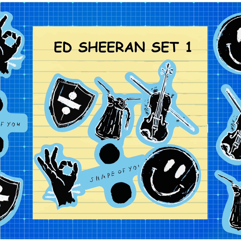 *WATERPROOF LAMINATED* ED SHEERAN DIVE ALBUM STICKER PACK | Shopee ...