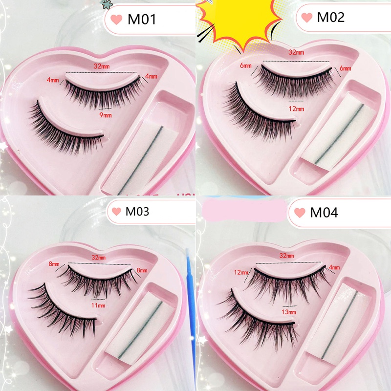 LUCKIN MART 1Pair False Eyelash Self Adhesive | Shopee Philippines