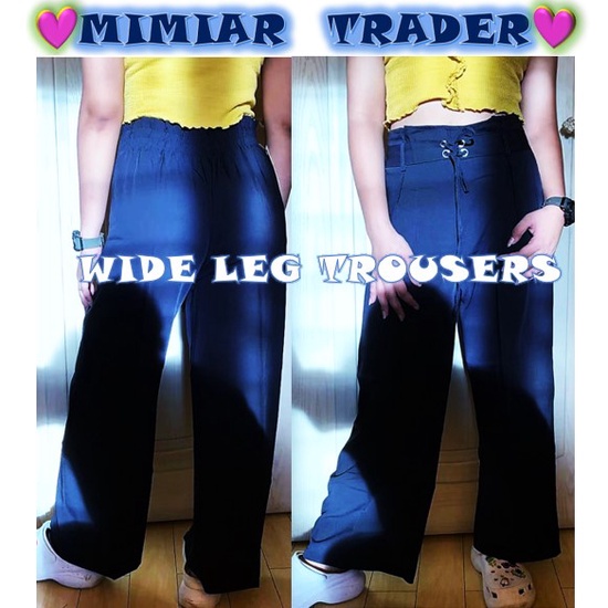 Office wear Square Pants Formal Casual with self ribbonate belt lace ...