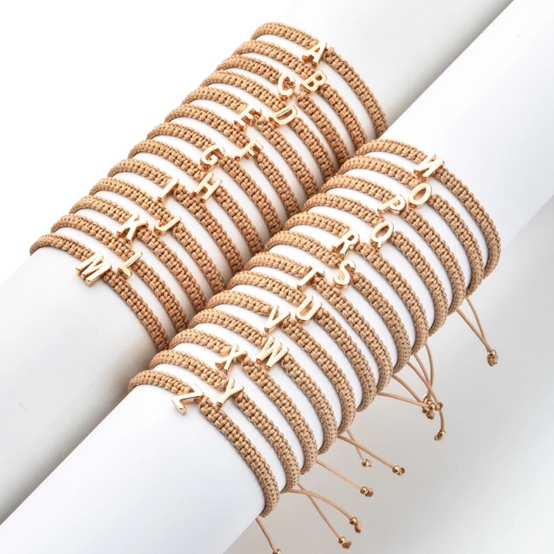 Alphabet Letter Bracelet for Women Girls DIY Name Custom Bracelet ...