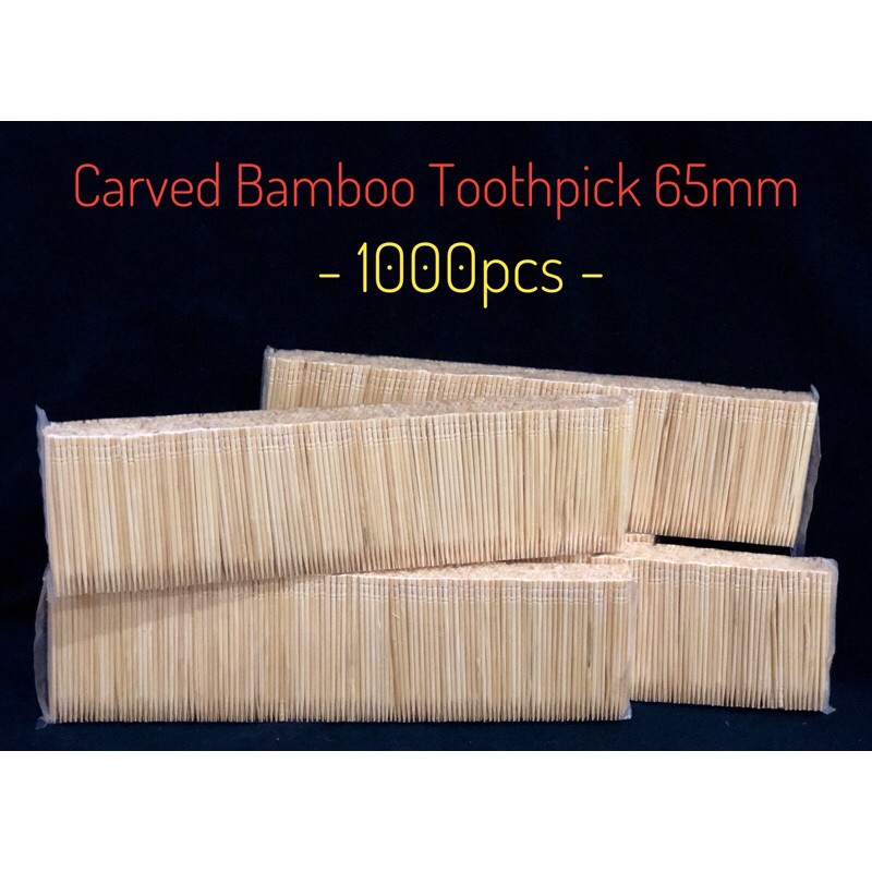 Carved Bamboo Toothpick 1000pcs | Shopee Philippines
