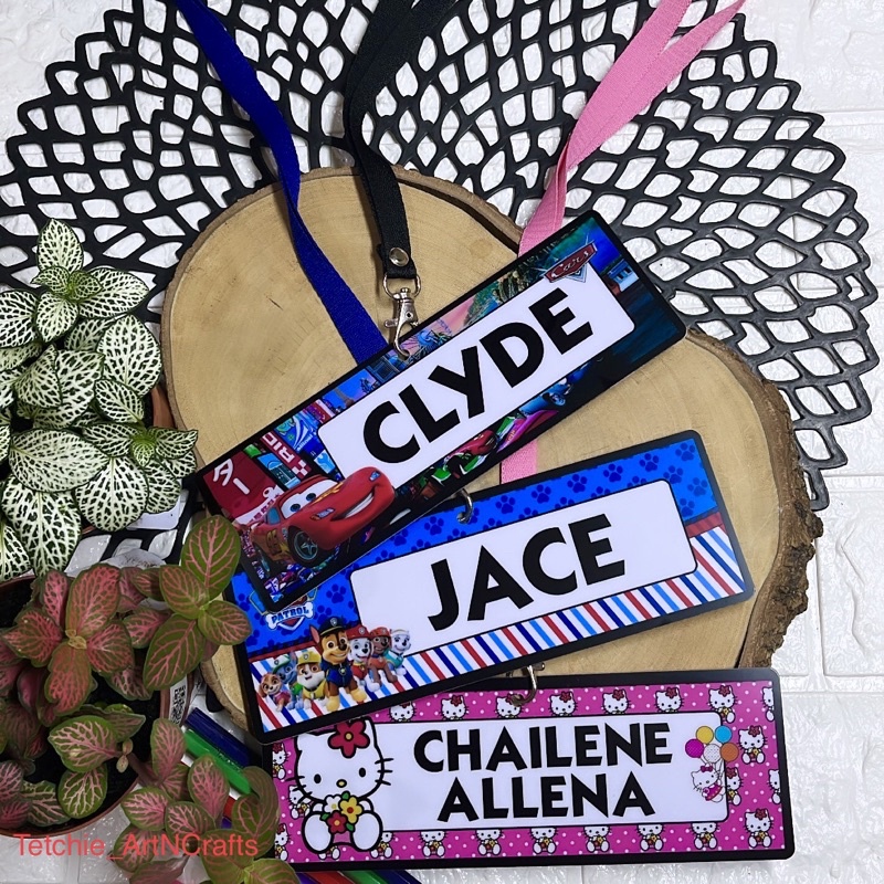 Personalized PVC KIDS NAME TAGS with detachable lace | Shopee Philippines