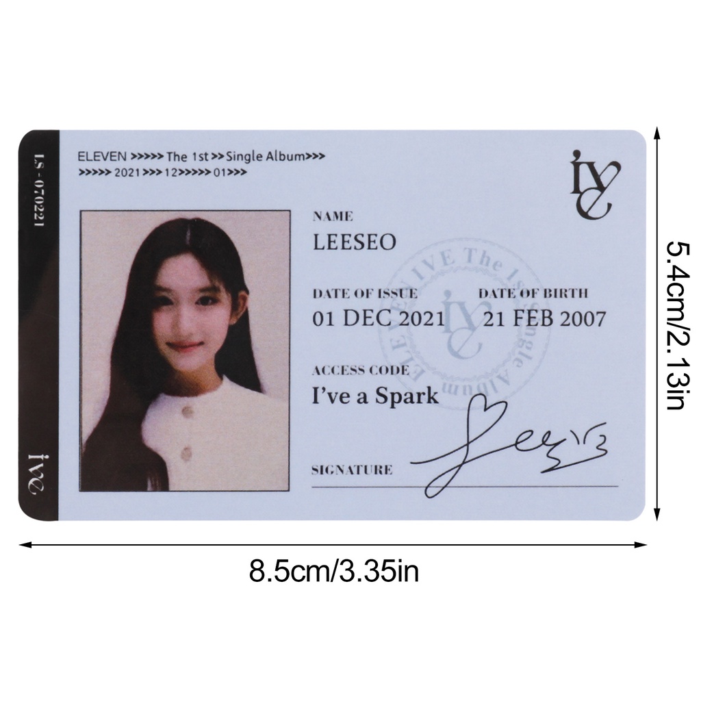 JS 1 Pc/set KPOP IVE ID Card Lomo Cards Photocards Album LIZ Girls ...