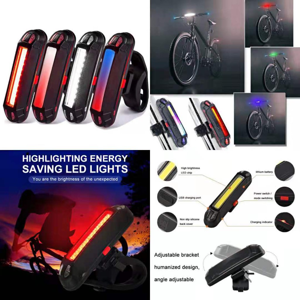 4IN1 LED Bike Light Waterproof Bicycle Front Lamp Headlight & Backlight ...