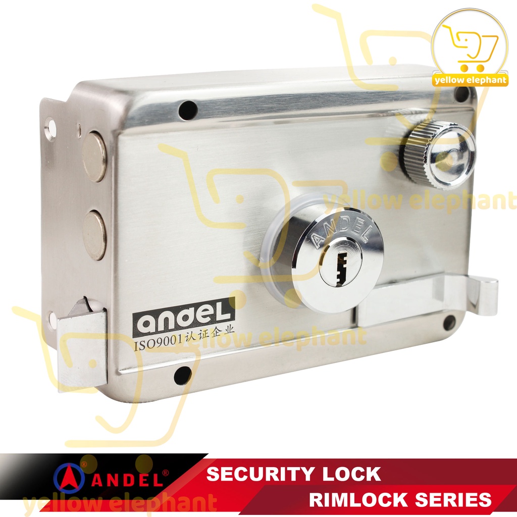 Door Lock Rimlock Andel Internal Lockable Handle 6 Keys Stainless Steel ...