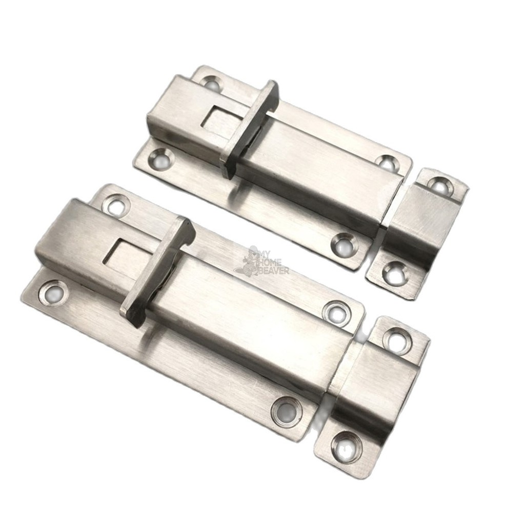Slide Door Dead Lock Sliding Catch Latch Toilet Bedroom Bathroom Gates ...