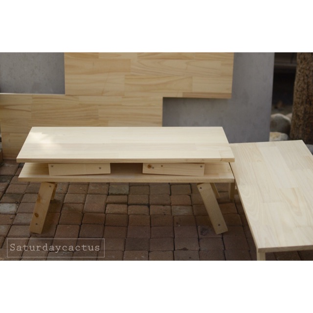 Japanese style pine wood table (made to order, do not order) | Shopee ...