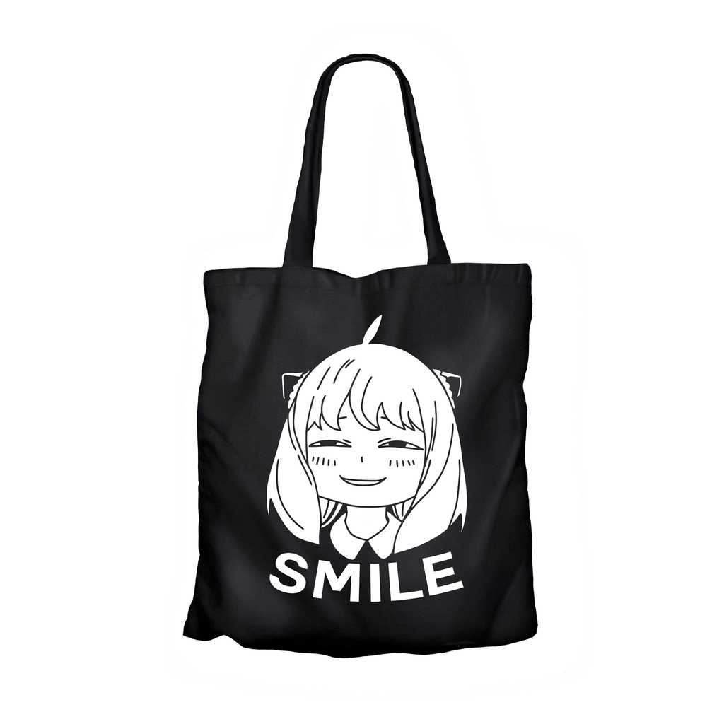 ANYA FORGER SMILE FACE anime sticker Tote bag - SPY X FAMILY canvas ...
