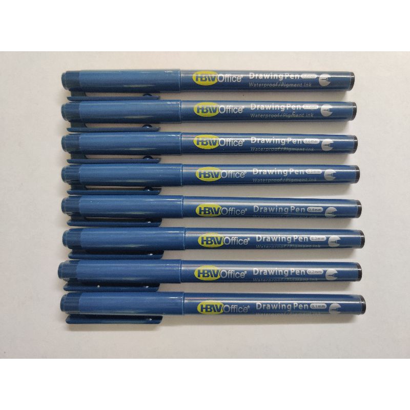 HBW Drawing Tech Pen 01 02 03 04 05 06 07 08 mm | Shopee Philippines