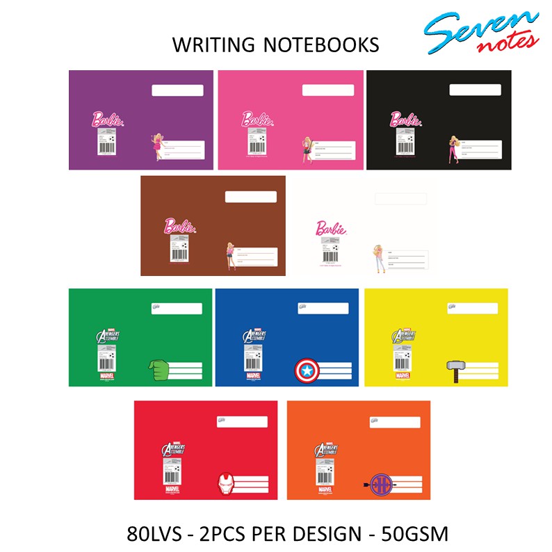 Seven Notes Writing Notebooks Color Coded Character (10pcs) | Shopee ...