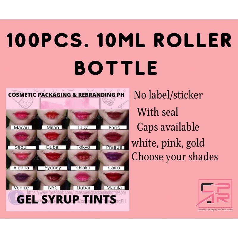 100pcs Gel Syrup tint 10ml Roller bottle | Shopee Philippines