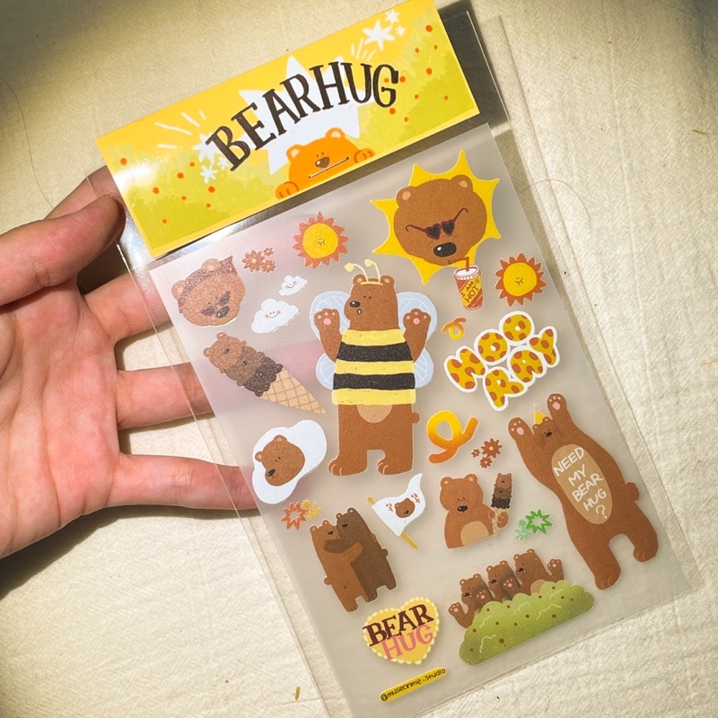 Need BEAR HUG sticker BEAR sticker | Shopee Philippines