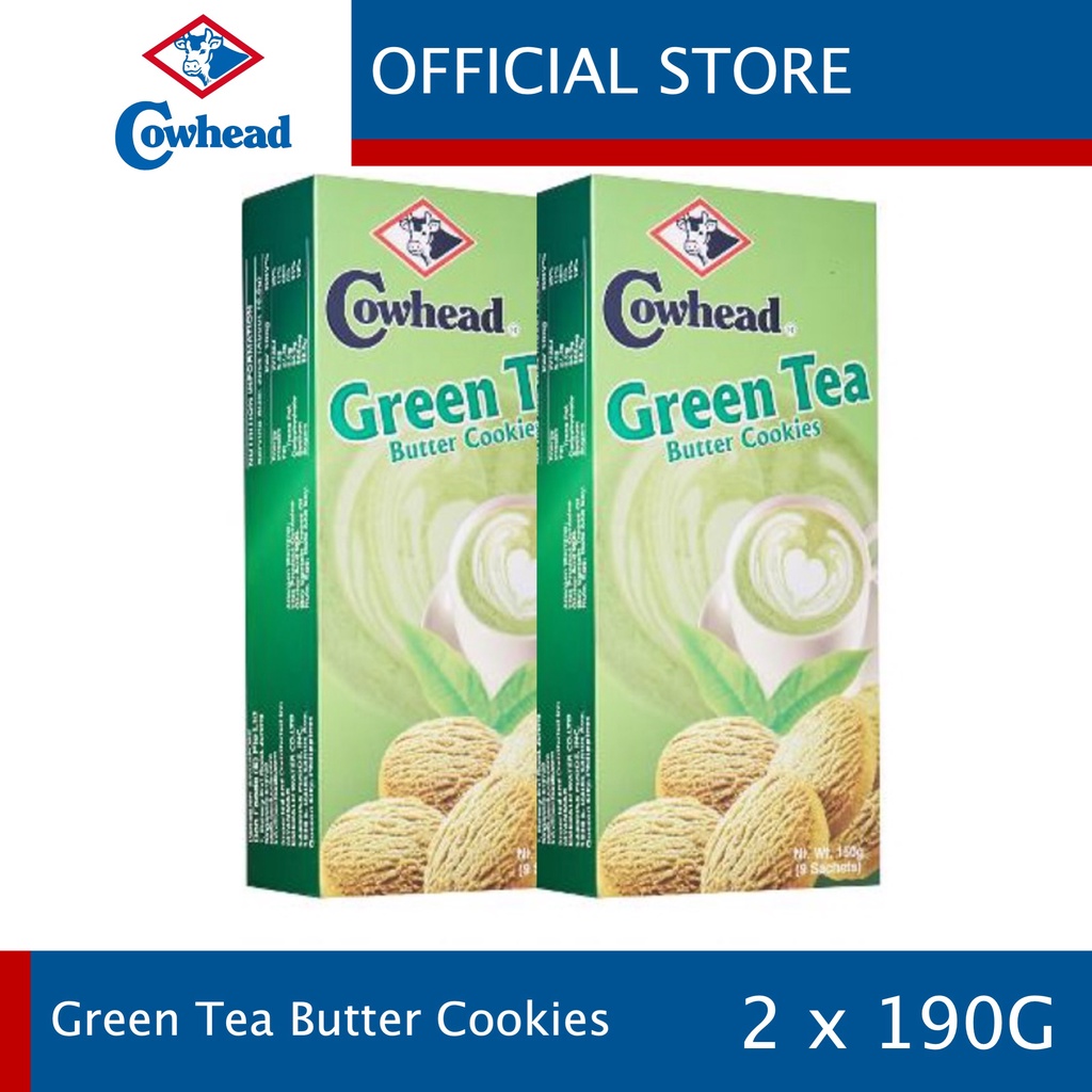 Cowhead Green Tea Butter Cookies 150g x 2 | Shopee Philippines