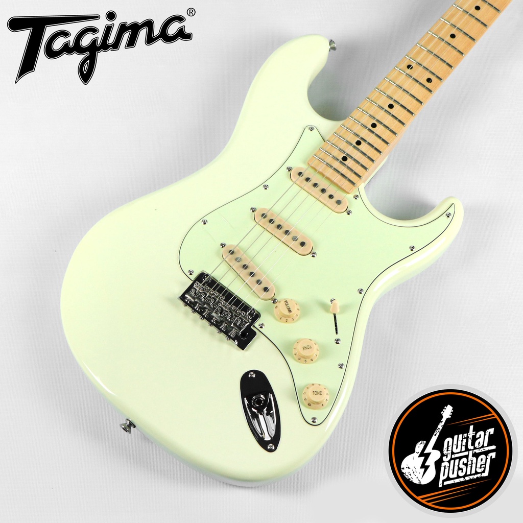 Tagima T-635 S-Style Electric Guitar Vintage White | Shopee Philippines